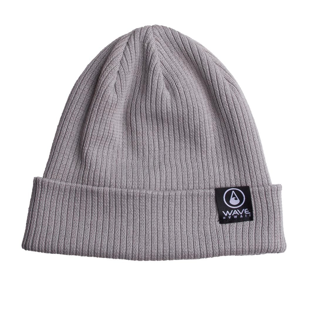 Beanie Bio Cotton Light Grey | WAVE HAWAII